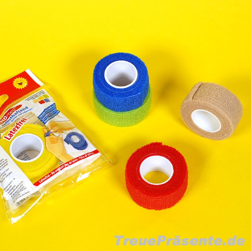 Selbstklebendes Pflasterband latexfrei, farblich sortiert
