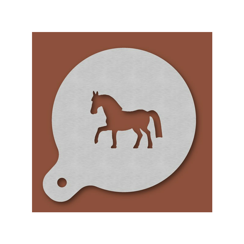 Cappuccino-Schablone Pferd