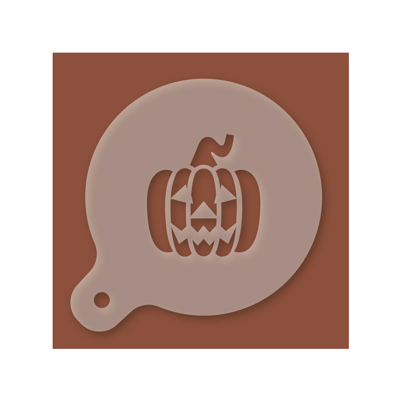 Cappuccino-Schablone Halloween-Kürbis