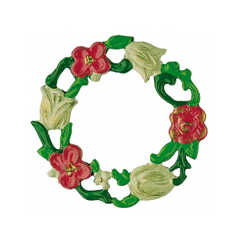 Zinnfigur Blumenkranz